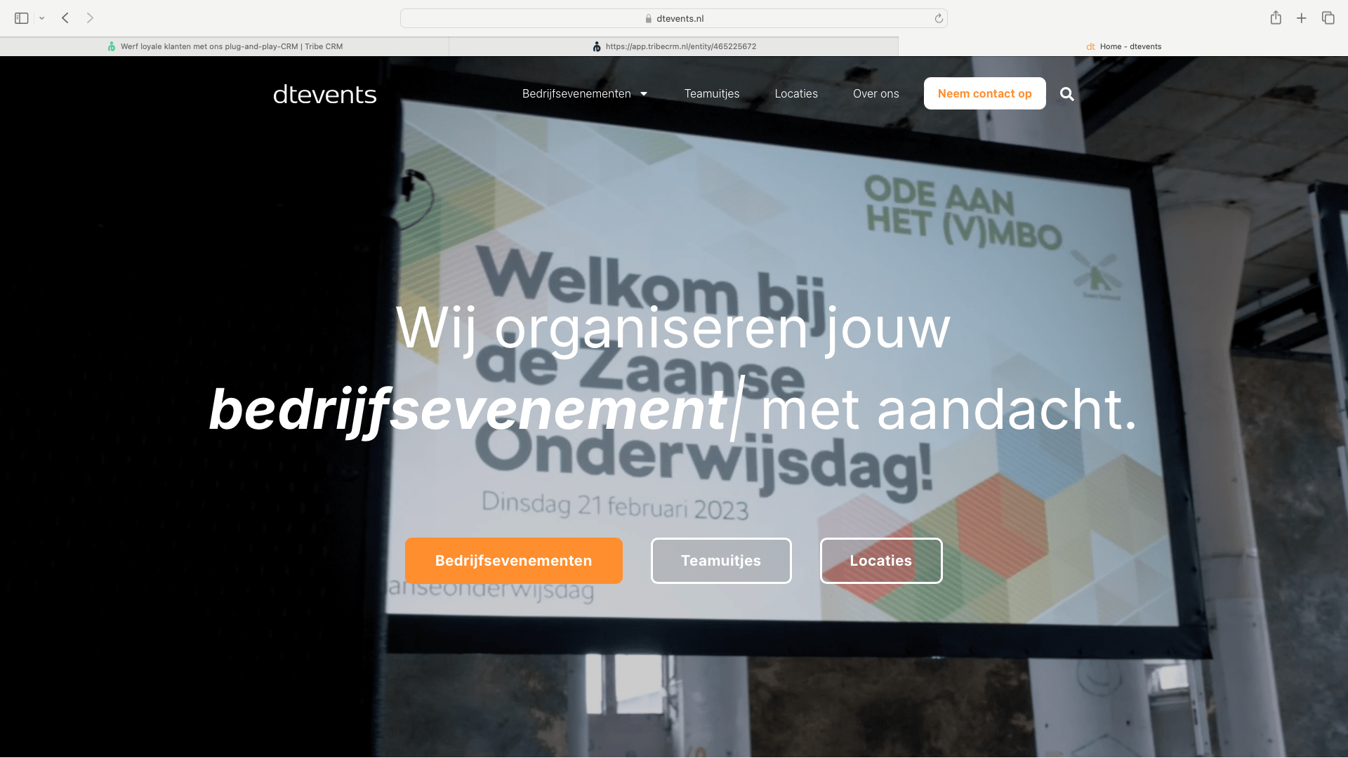 Onze nieuwe website staat live - dtevents